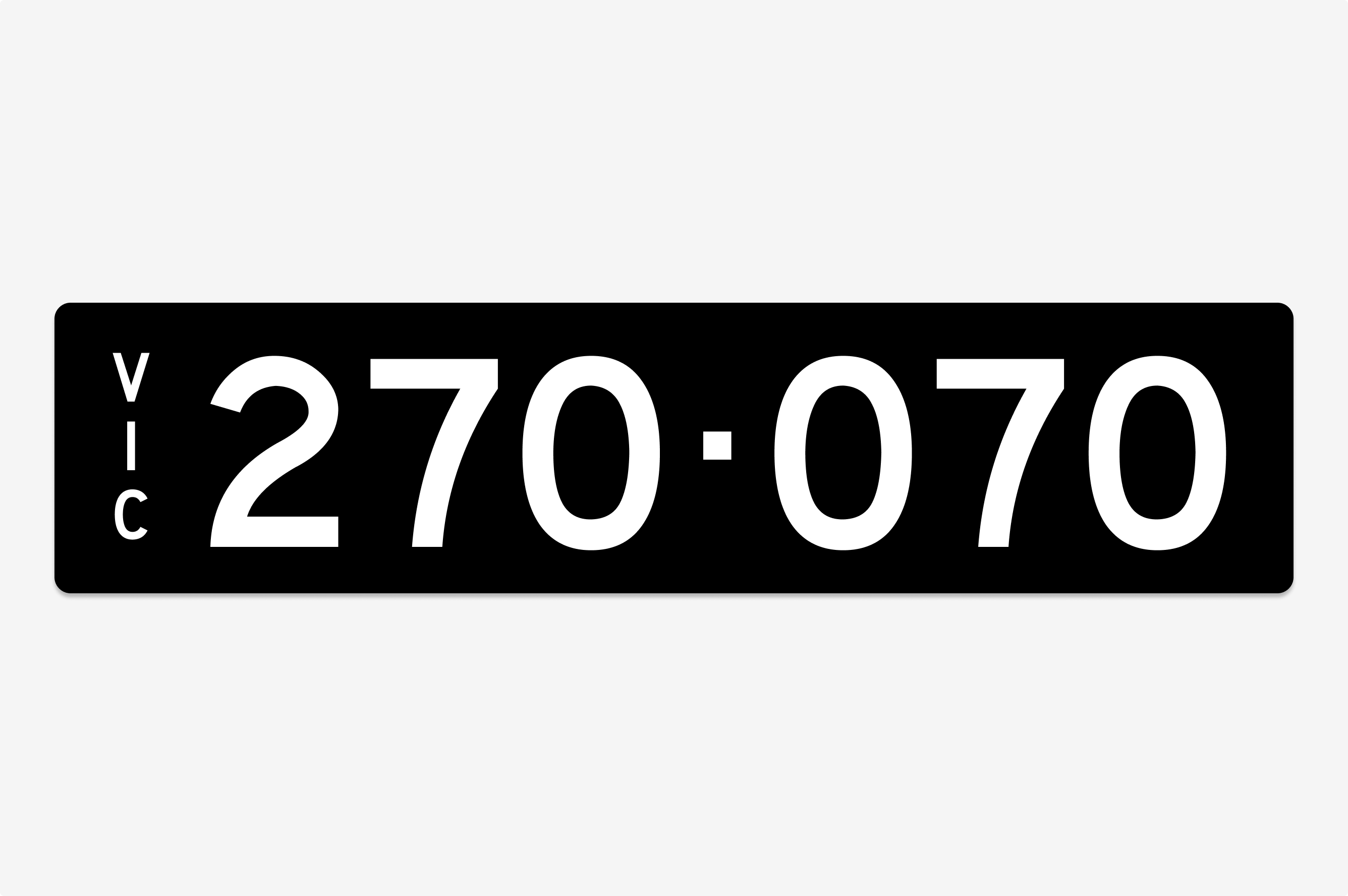 '270-070' - Victoria Heritage Number Plate for sale by auction in VIC ...