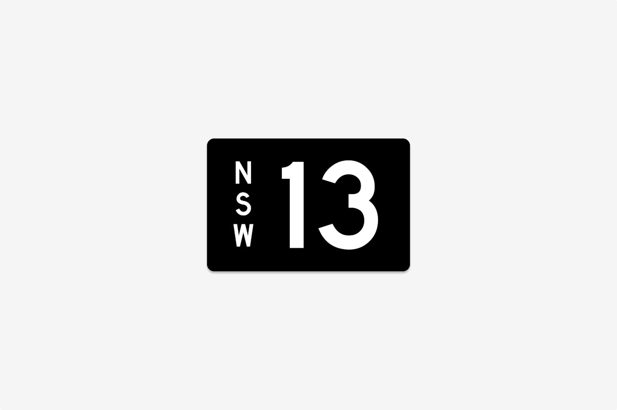 '13' - New South Wales Motorcycle Heritage Number Plate for sale by ...