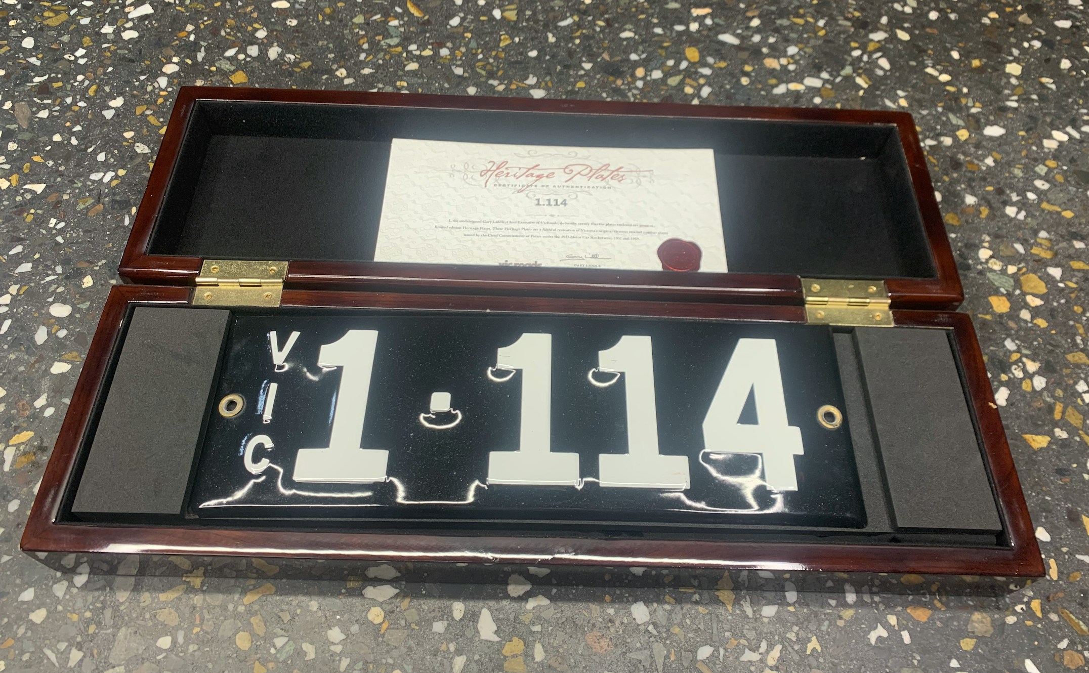 '1-114' - Victoria Heritage Number Plate for sale by auction in VIC ...