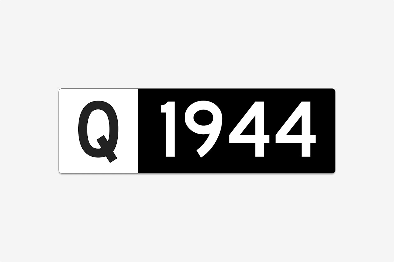 'Q1944' - Queensland Heritage Number Plate for sale by auction in QLD ...
