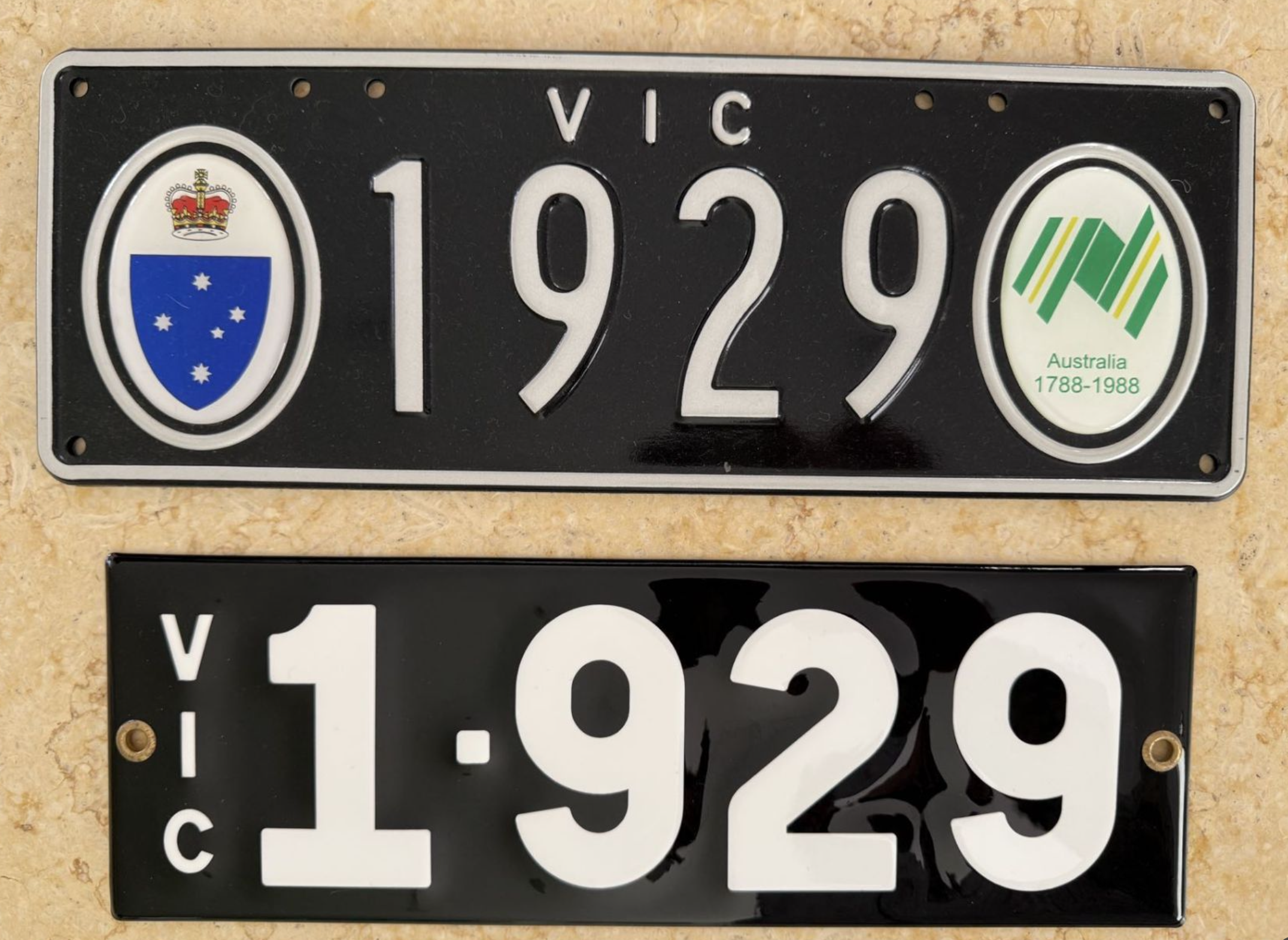 '1929' - Victoria Bicentennial Number Plate for sale by auction in VIC ...