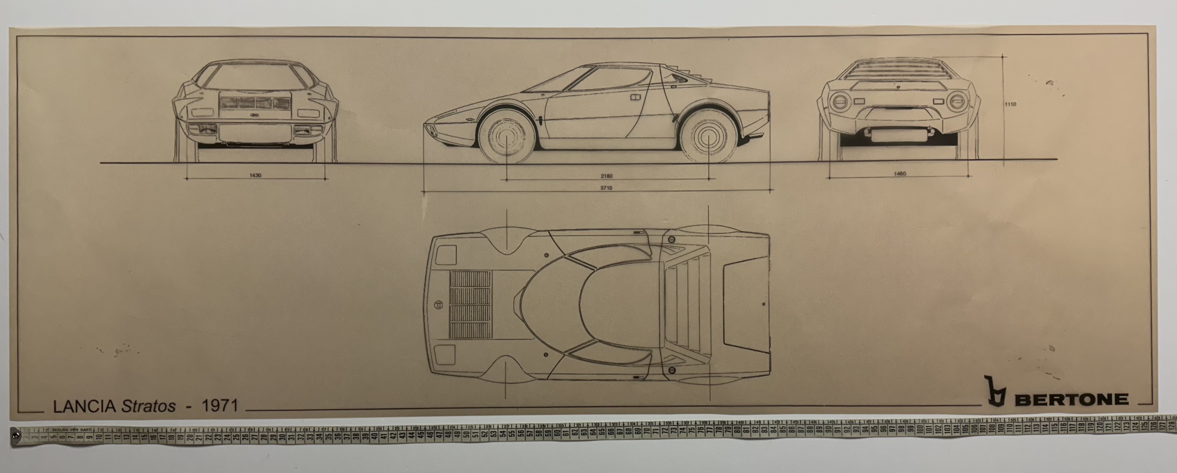 Bertone, Italdesign, and Michelotti Design Blueprints for sale by ...