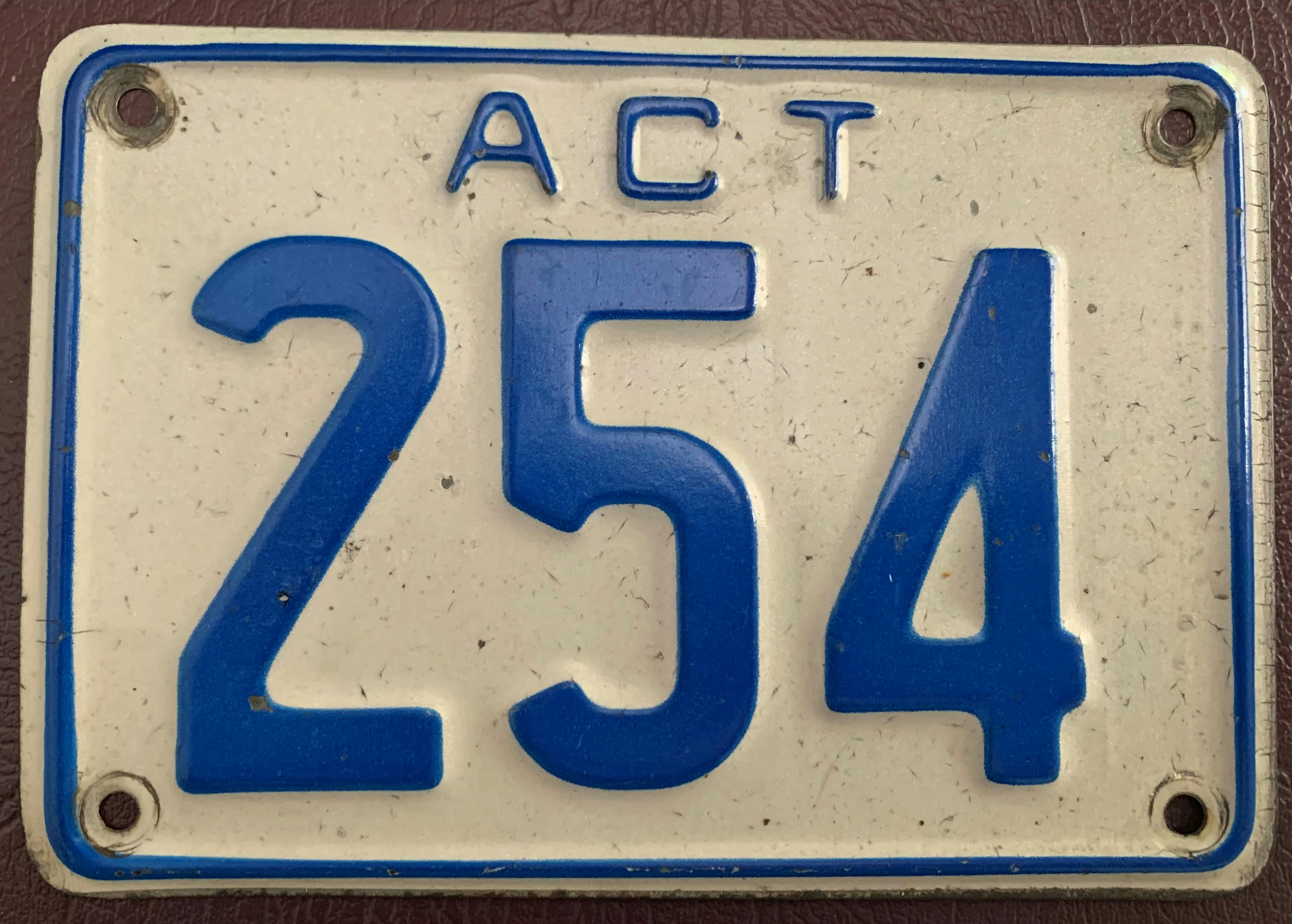 '254' - Australian Capital Territory Heritage Number Plate for sale by ...