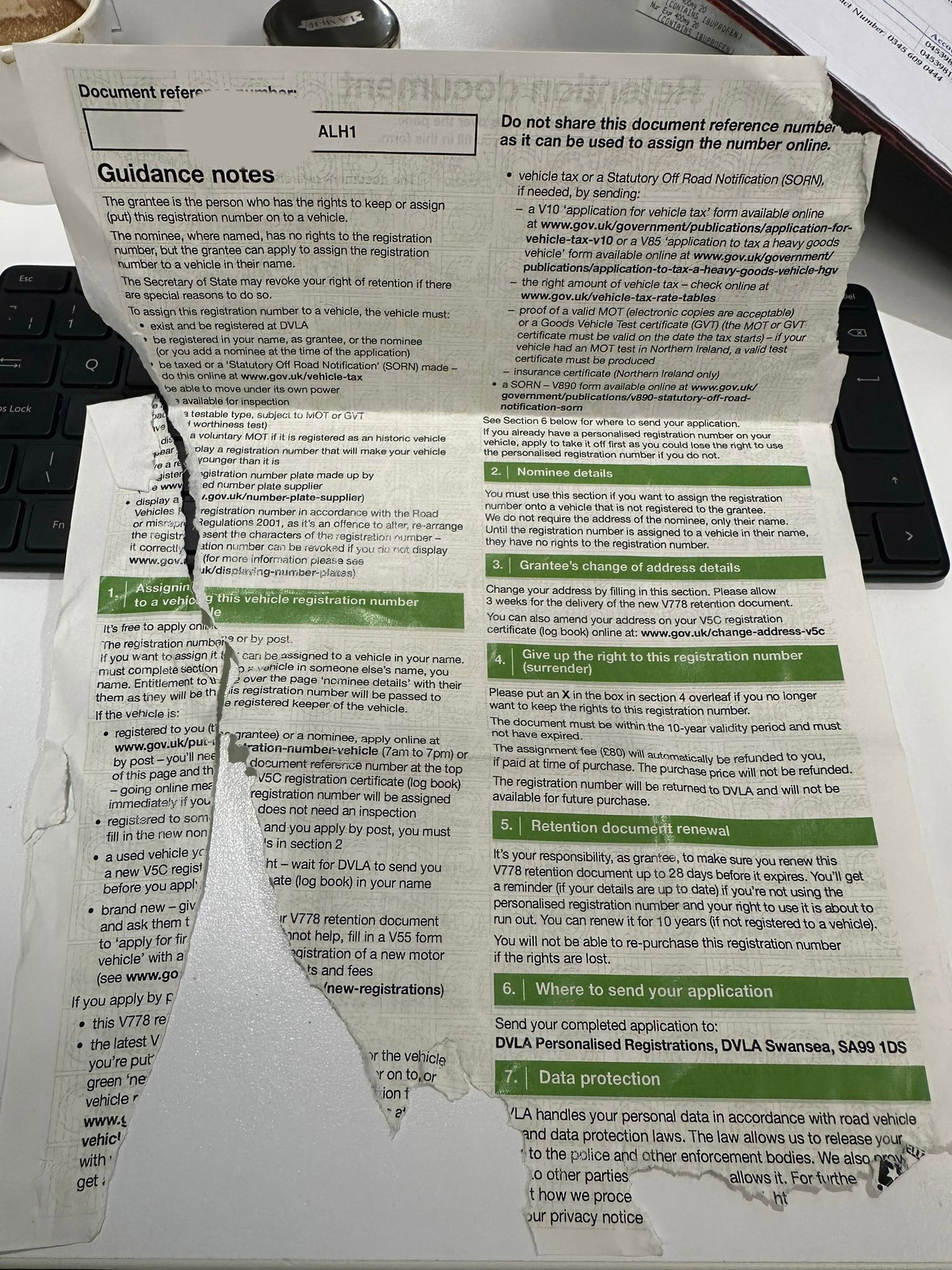 'ALH 1' - Number Plate for sale by auction in , United Kingdom