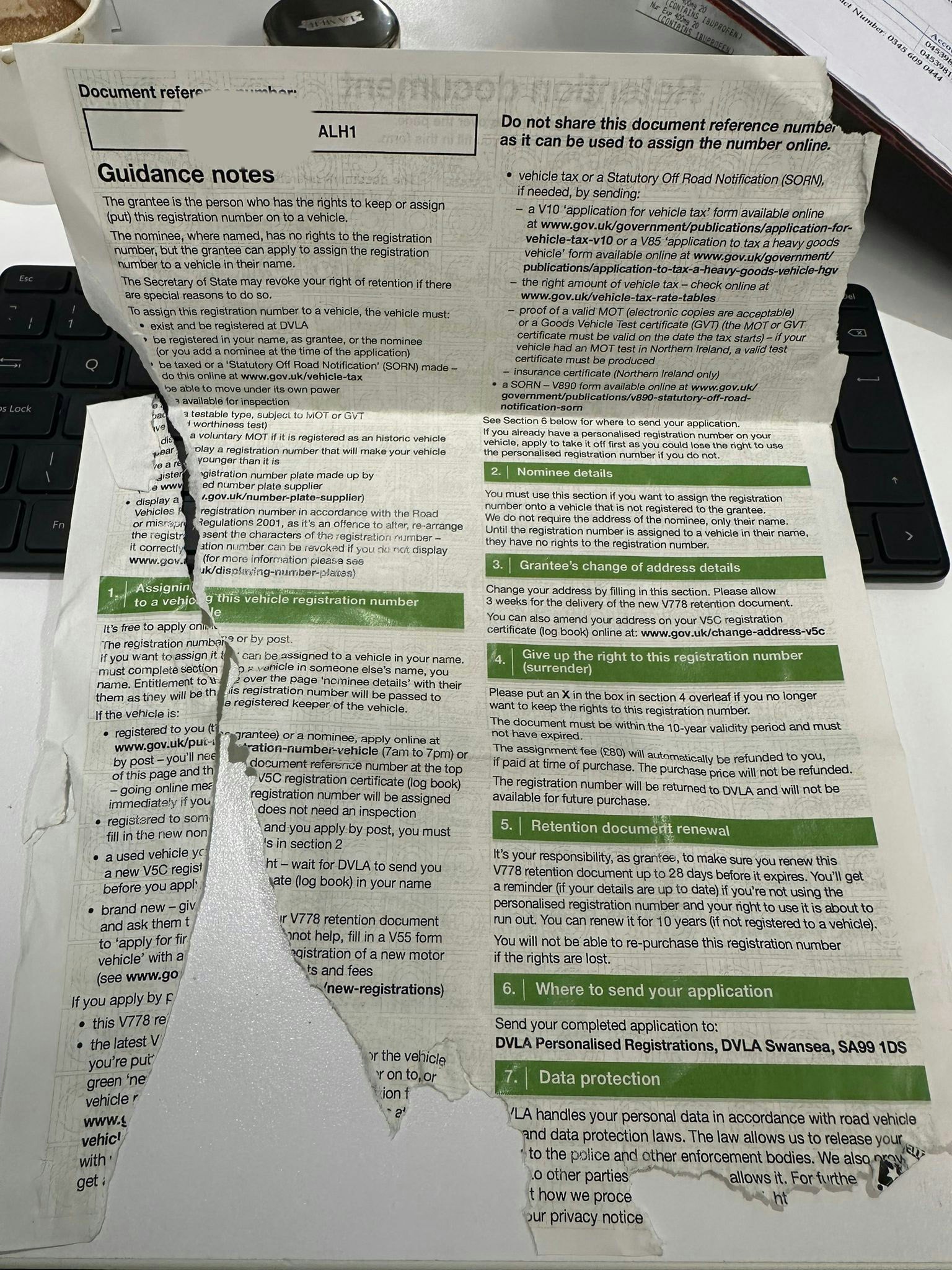 'ALH 1' - Number Plate for sale by auction in , United Kingdom