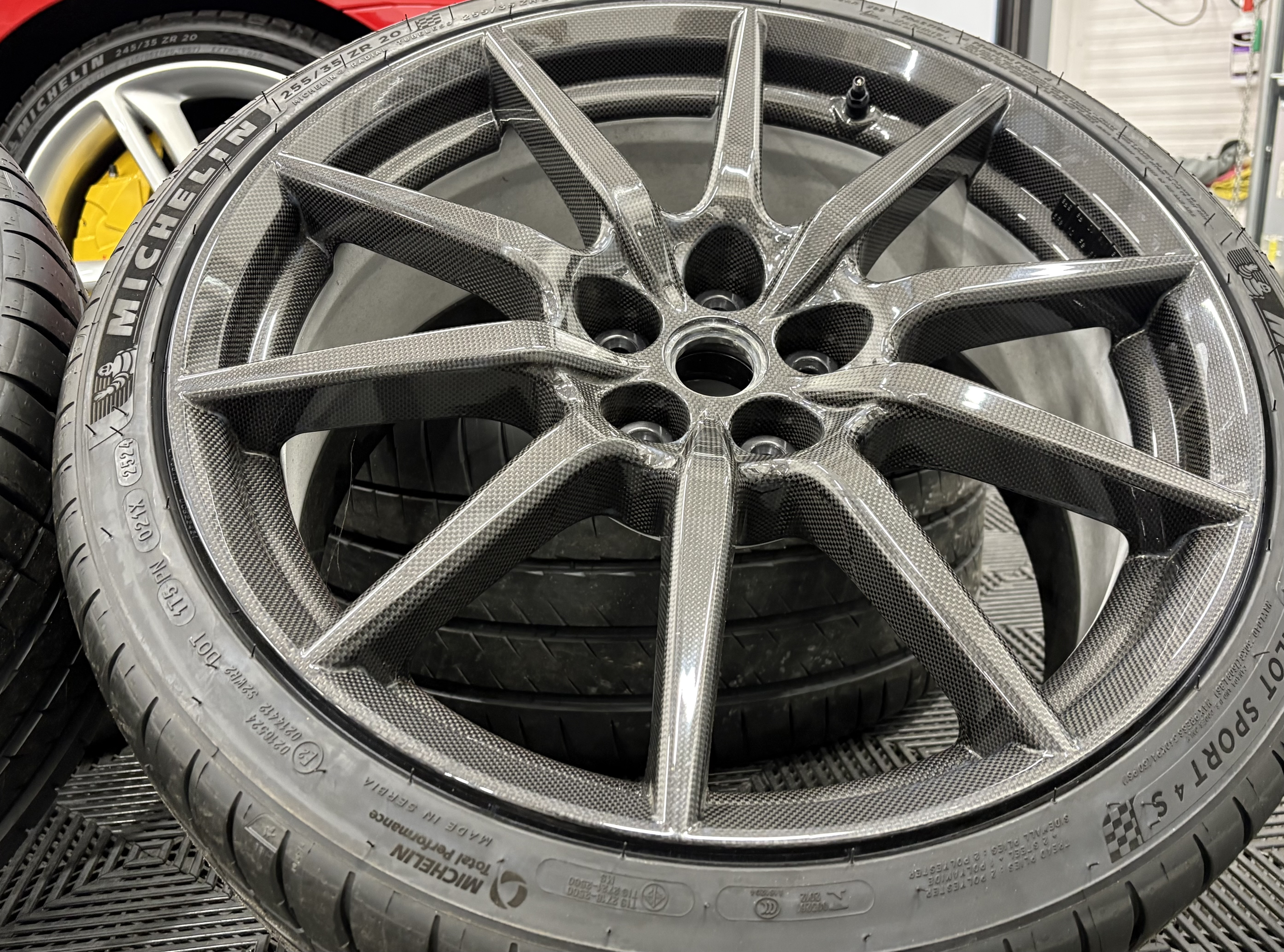Set of Ferrari SF90 Carbon Fibre wheels and tyres for sale by auction ...