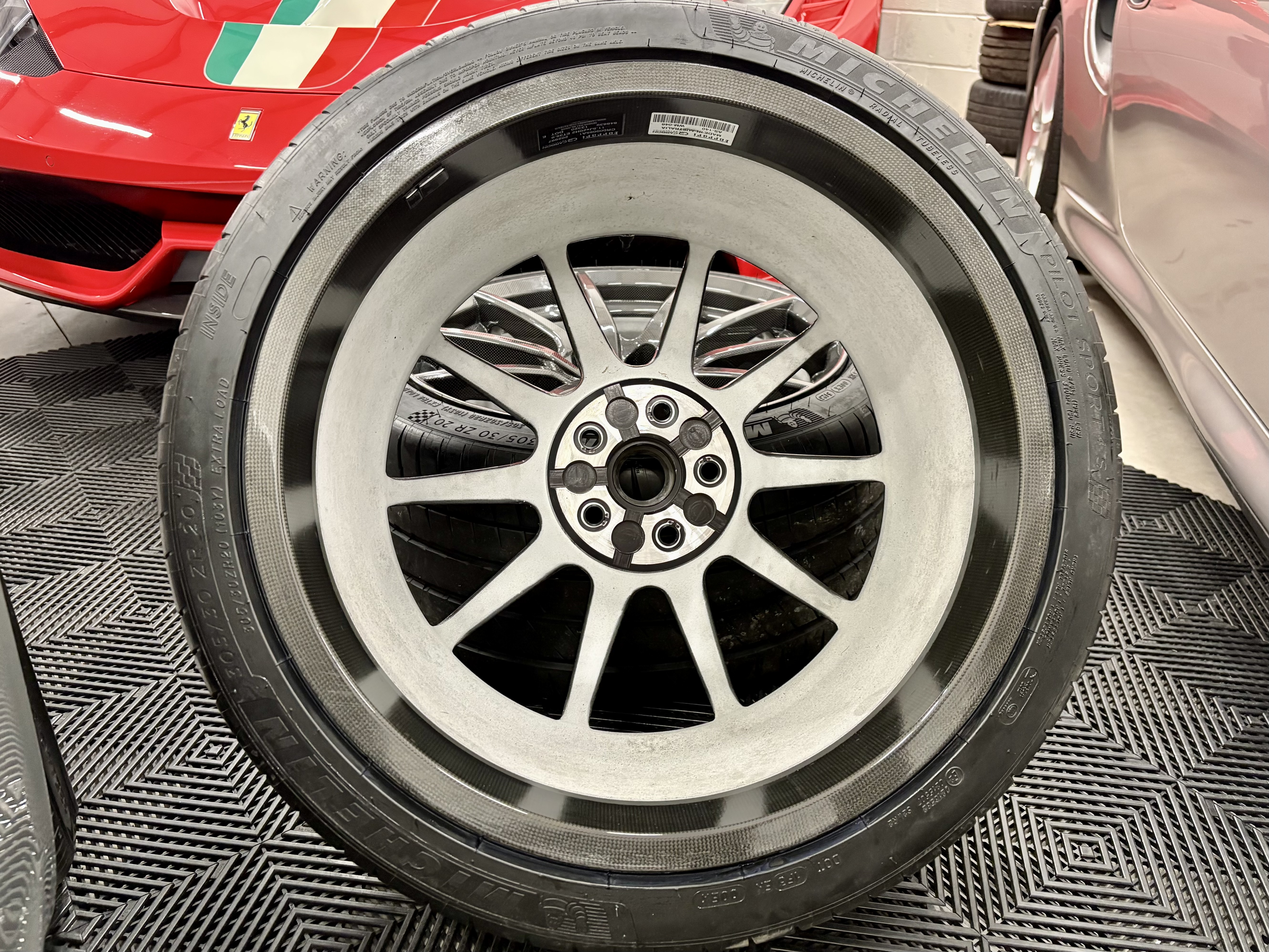 Set of Ferrari SF90 Carbon Fibre wheels and tyres for sale by auction ...
