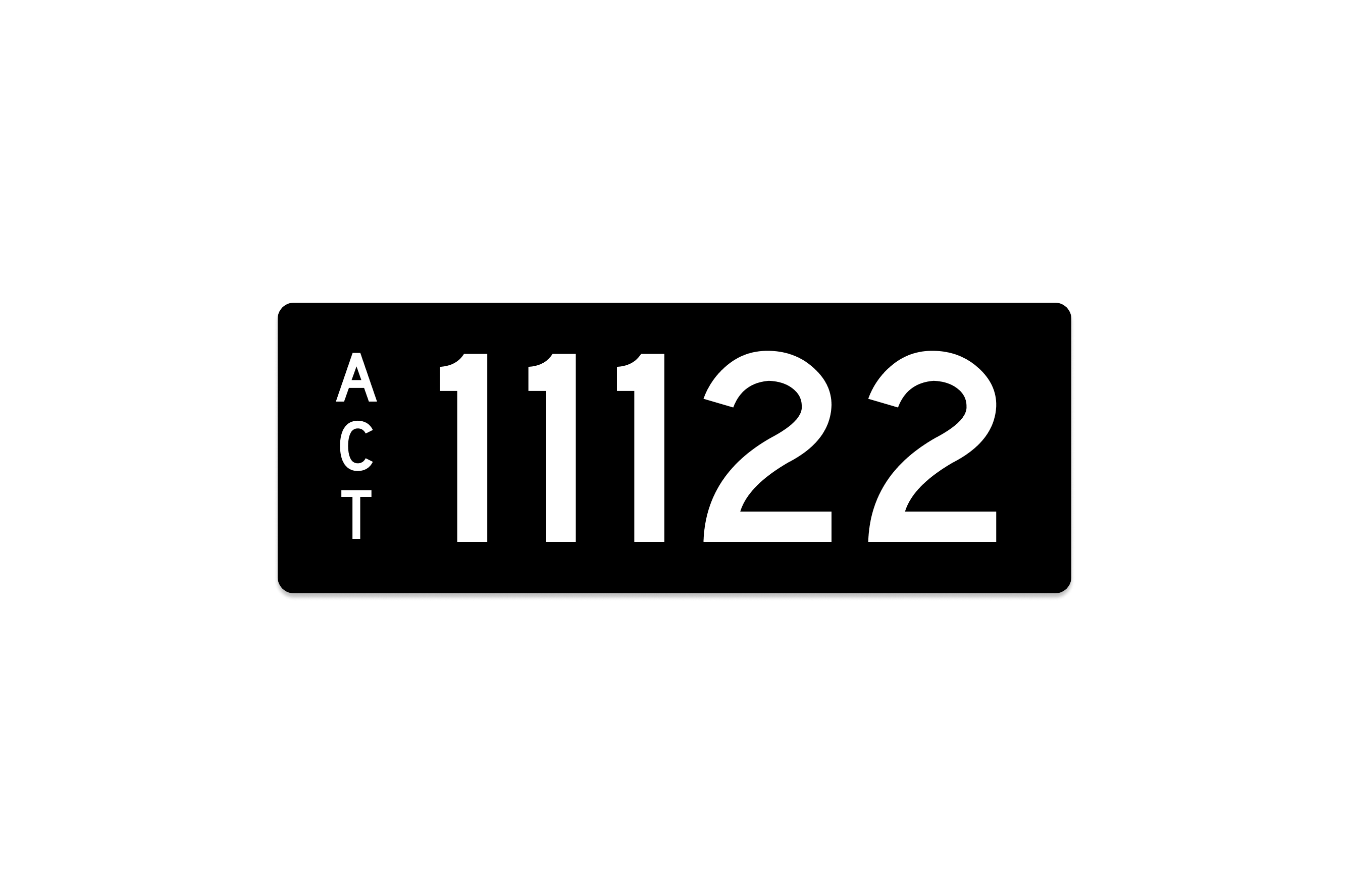'11122' - Australian Capital Territory Heritage Number Plate for sale ...