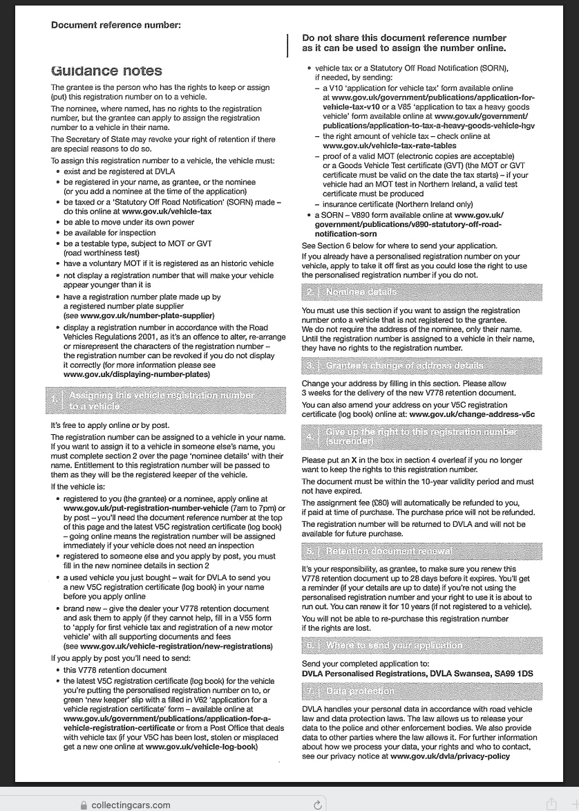 '911 UN' - Number Plate for sale by auction in , United Kingdom