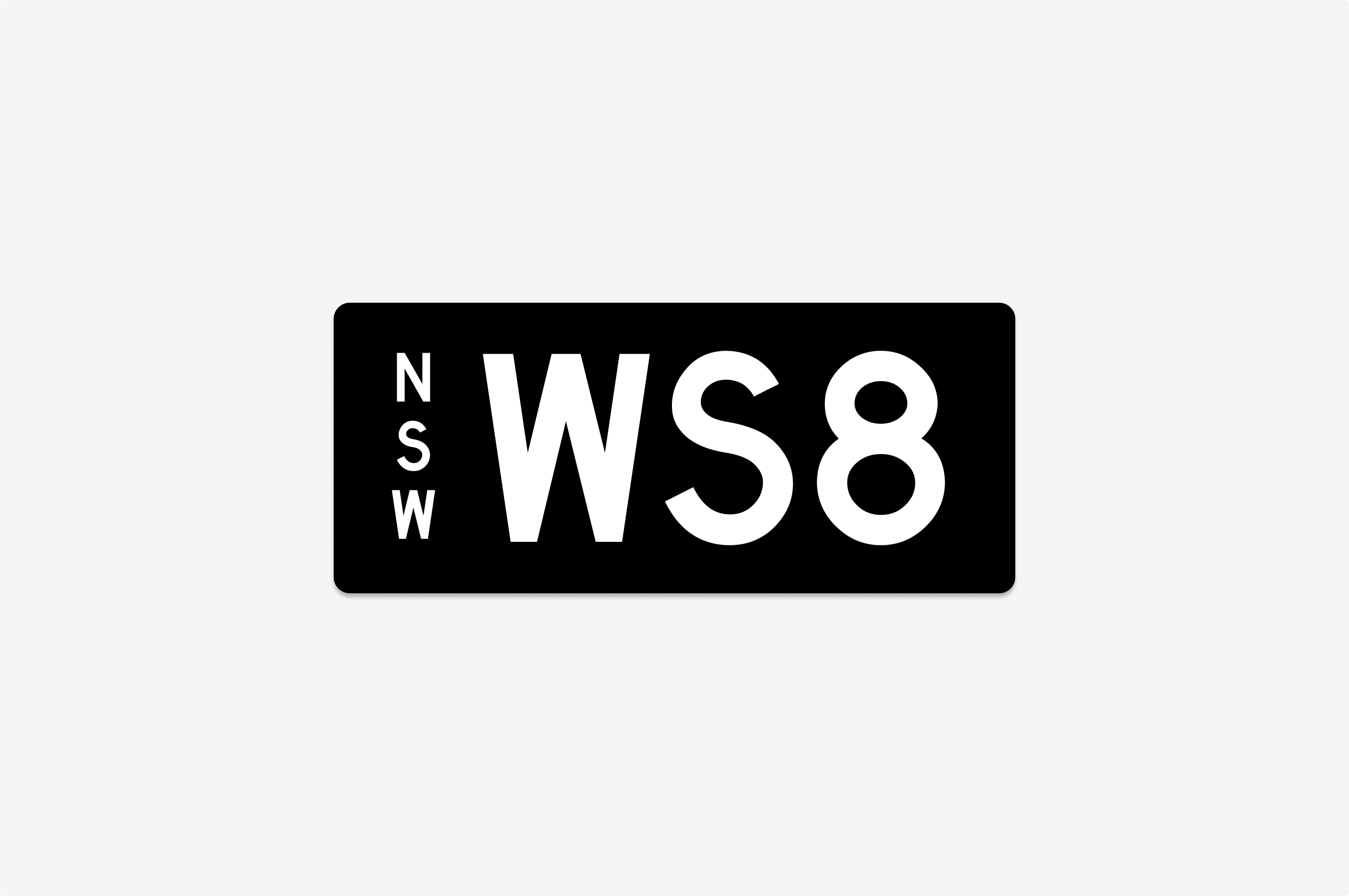 'WS8' - New South Wales Number Plate for sale by auction in , Australia
