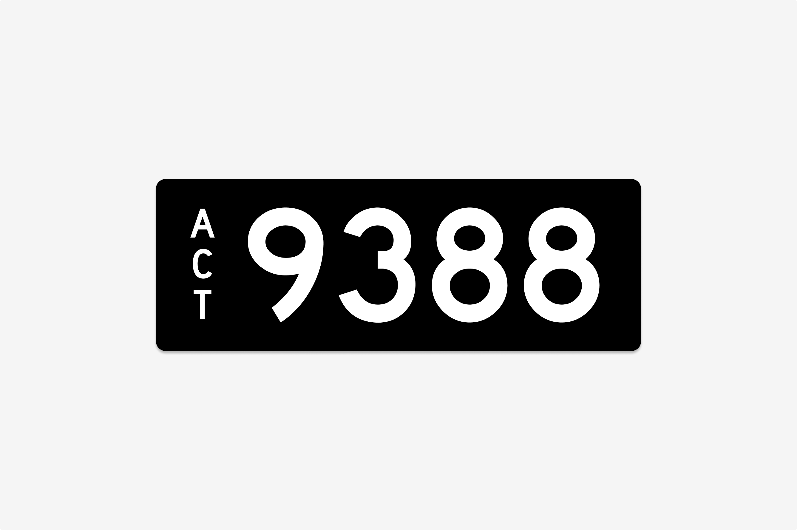 '9388' - Australian Capital Territory Heritage Number Plate for sale by ...