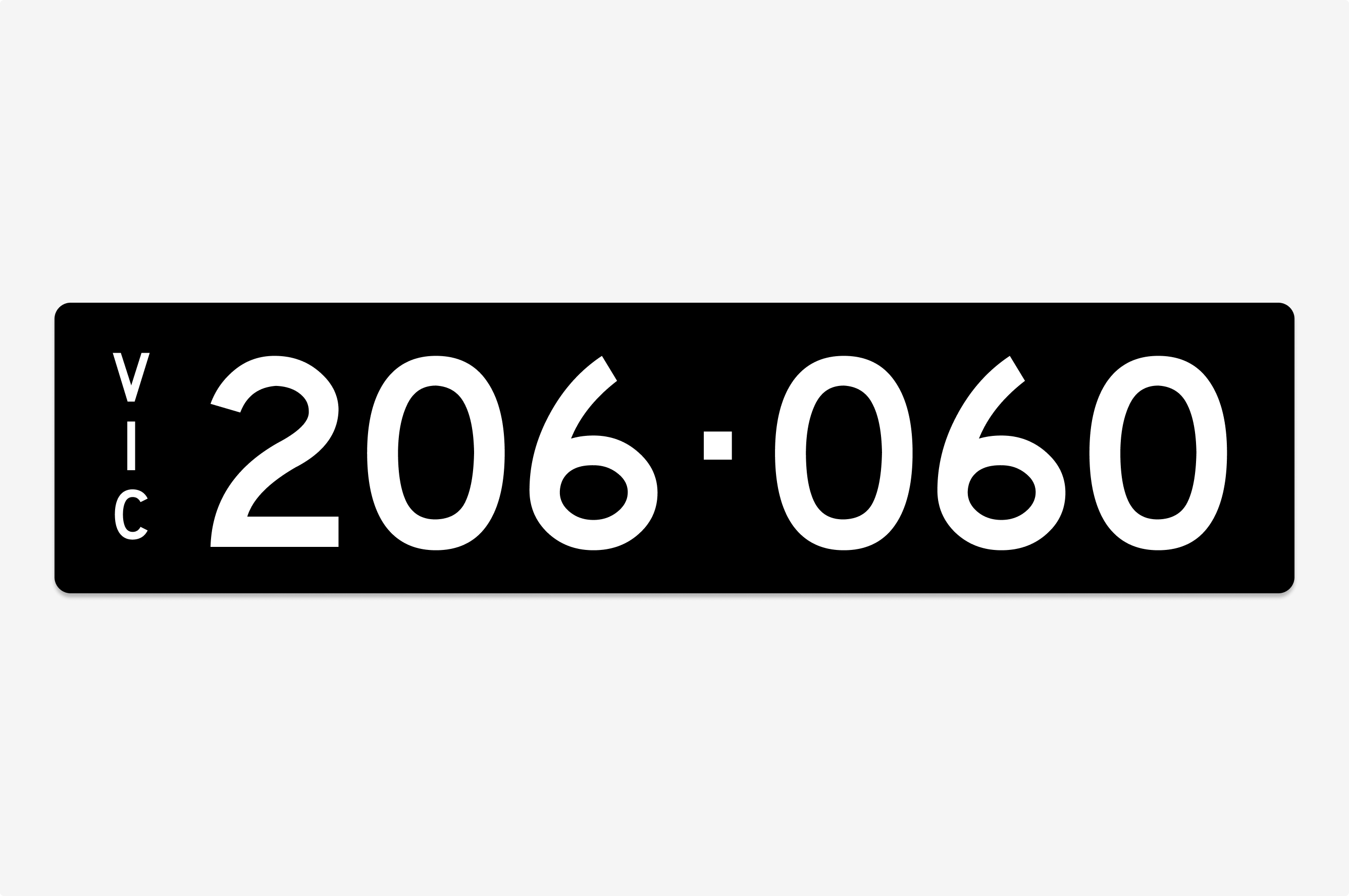 '206-060' - Victoria Heritage Number Plate for sale by auction in ...