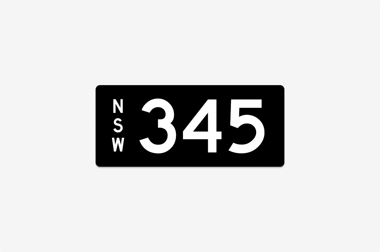 '345' - New South Wales Heritage Number Plate for sale by auction in ...