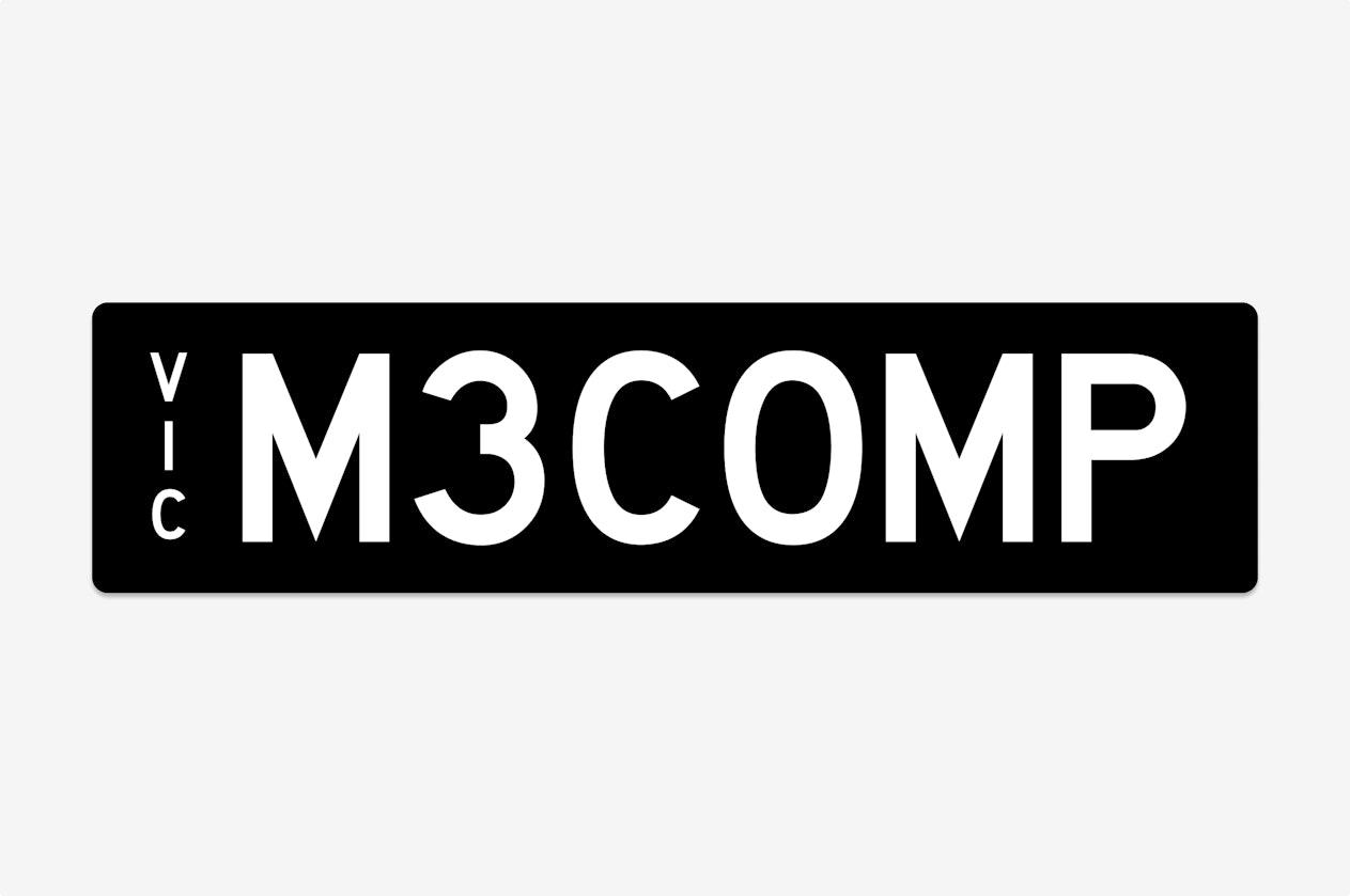 'M3COMP' - Victoria Signature Number Plate for sale by auction in VIC ...