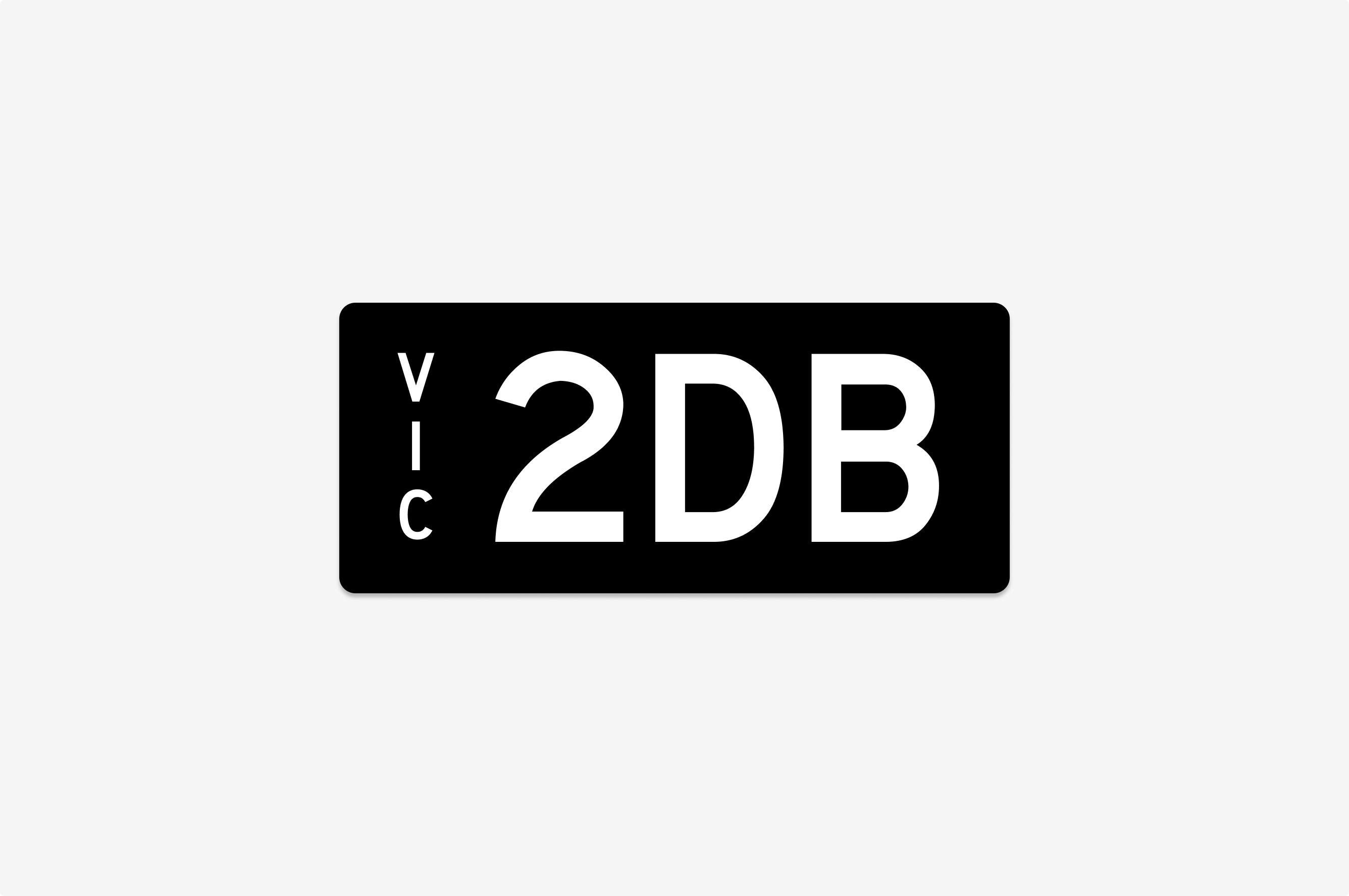 '2DB' - Victoria Signature Number Plate for sale by auction in , Australia