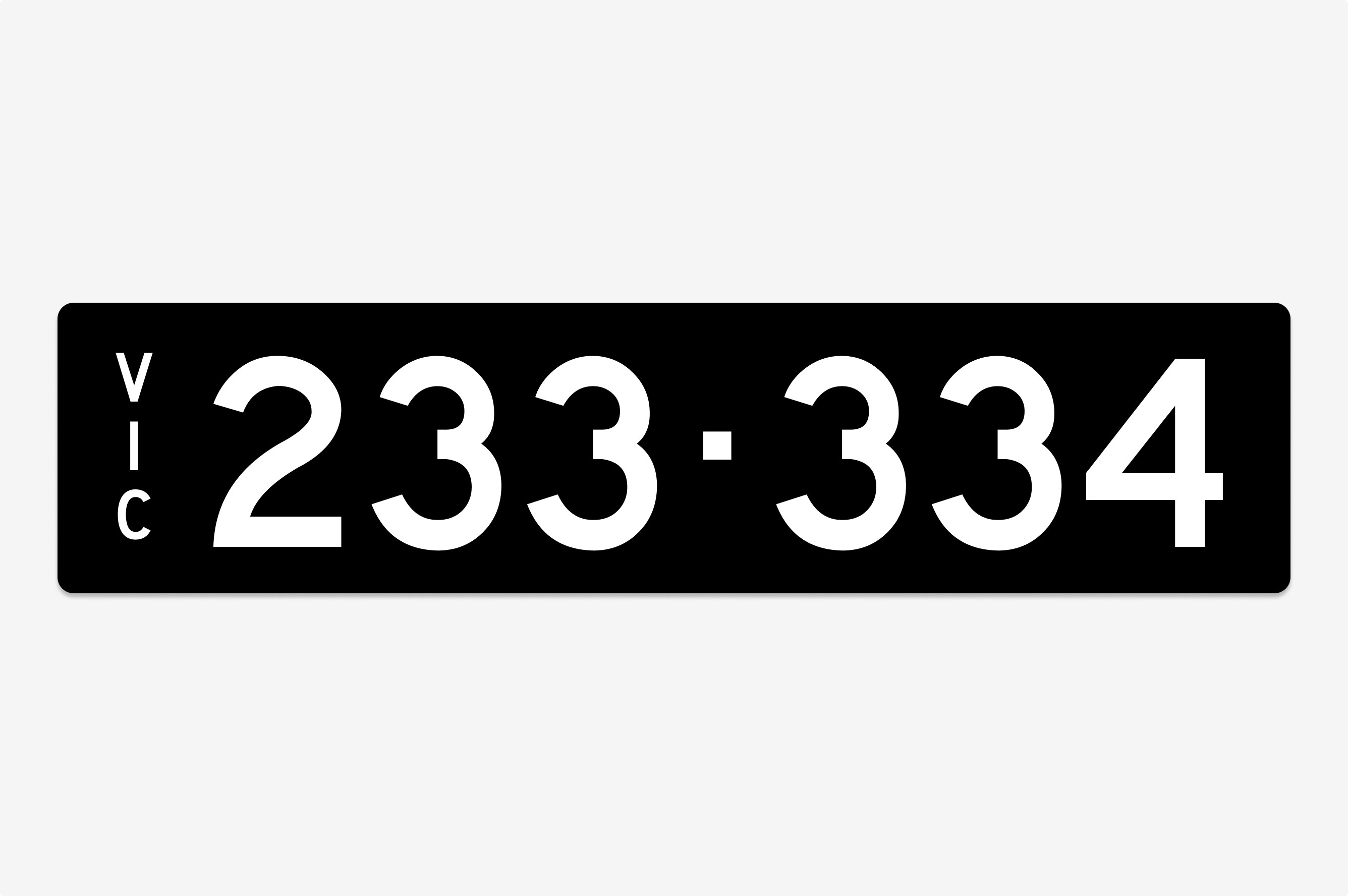 '233-334' - Victoria Heritage Number Plate for sale by auction in VIC ...