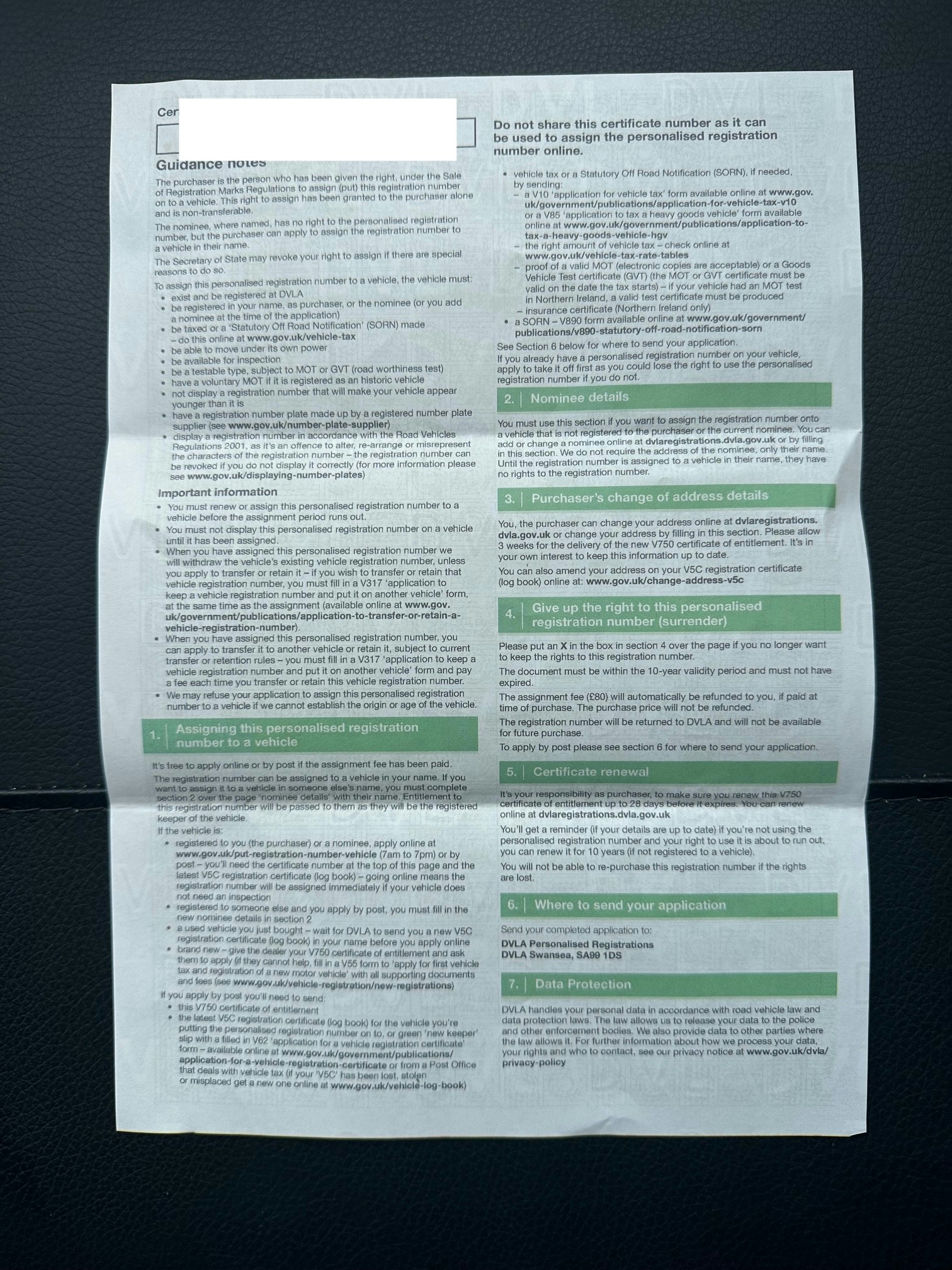 'BA11 TAX' - Number Plate for sale by auction in , United Kingdom