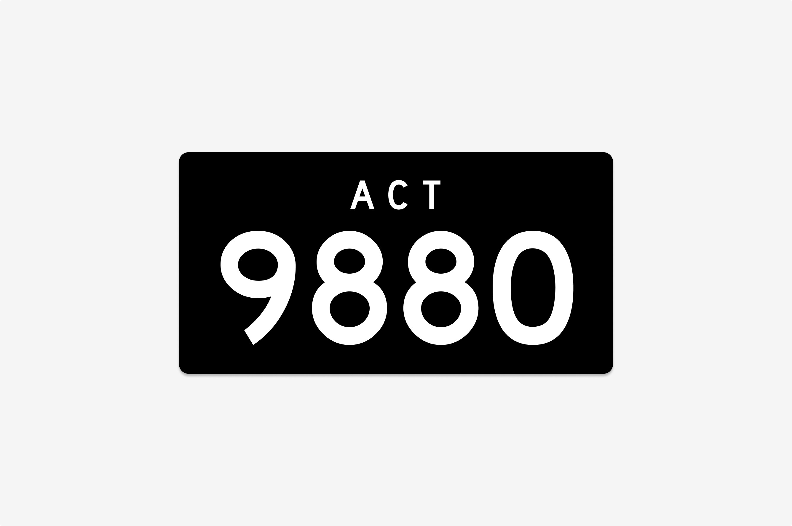 '9880' - Australian Capital Territory Heritage Number Plate for sale by ...