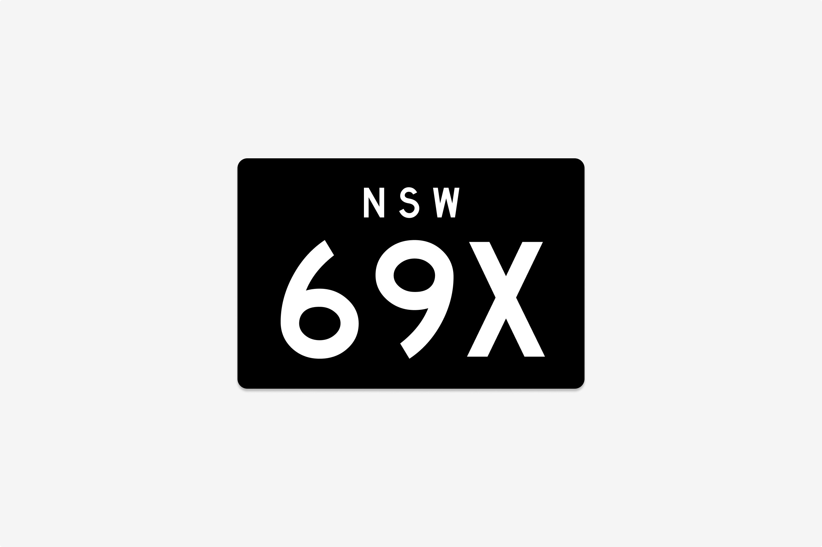 '69X' New South Wales Custom Number Plate for sale by auction in NSW ...