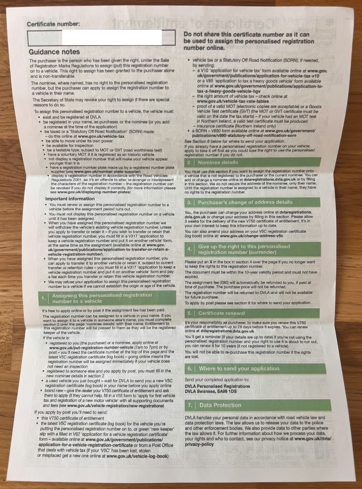 'CIG 420' - Number Plate for sale by auction in , United Kingdom