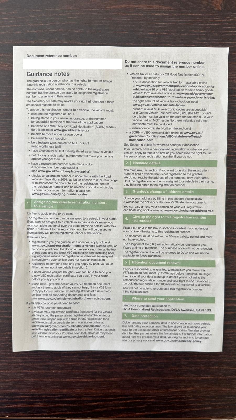 '8000 SH' - Number Plate for sale by auction in , United Kingdom