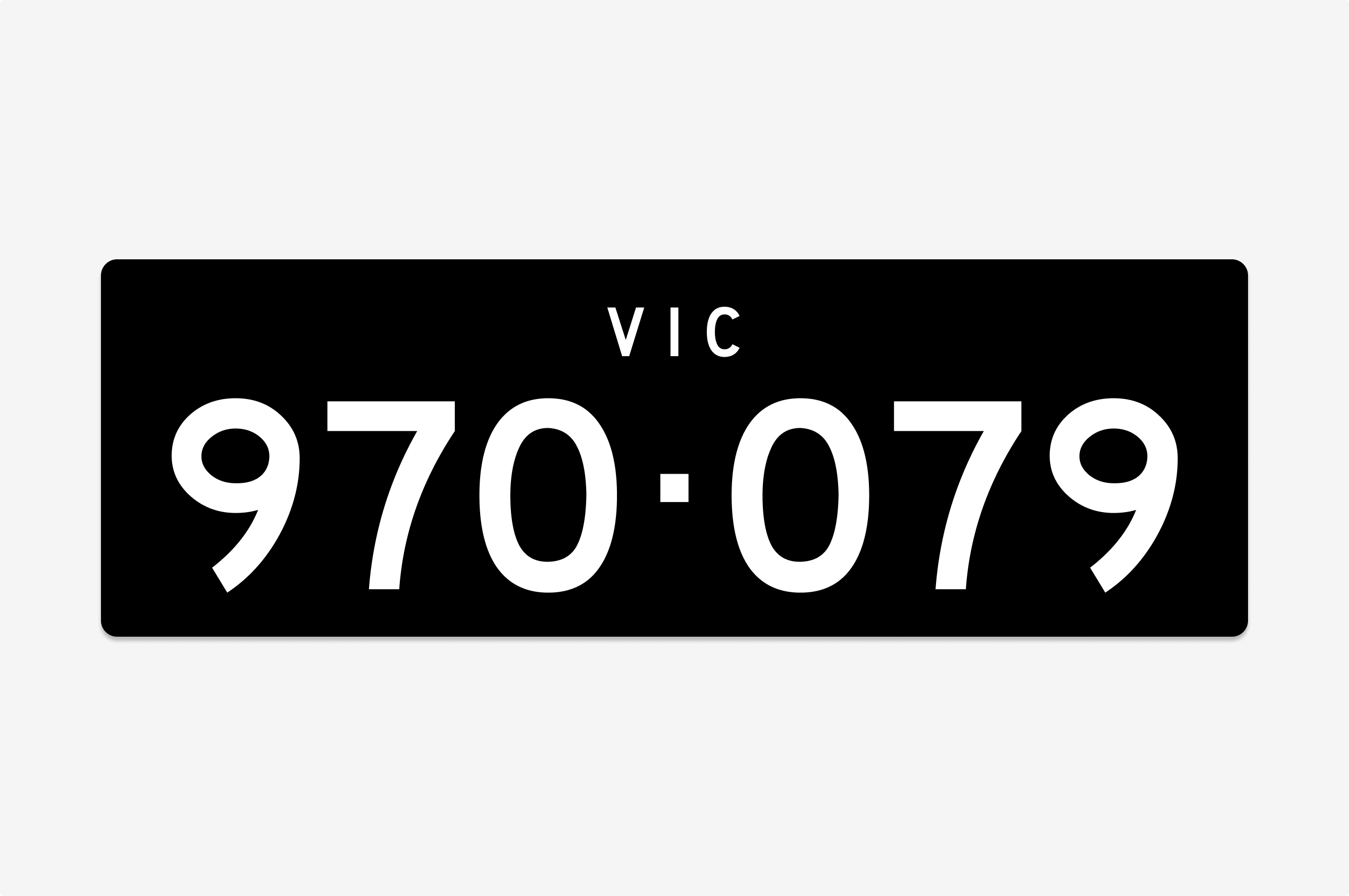 '970-079' - Victorian Number Plate for sale by auction in VIC, Australia