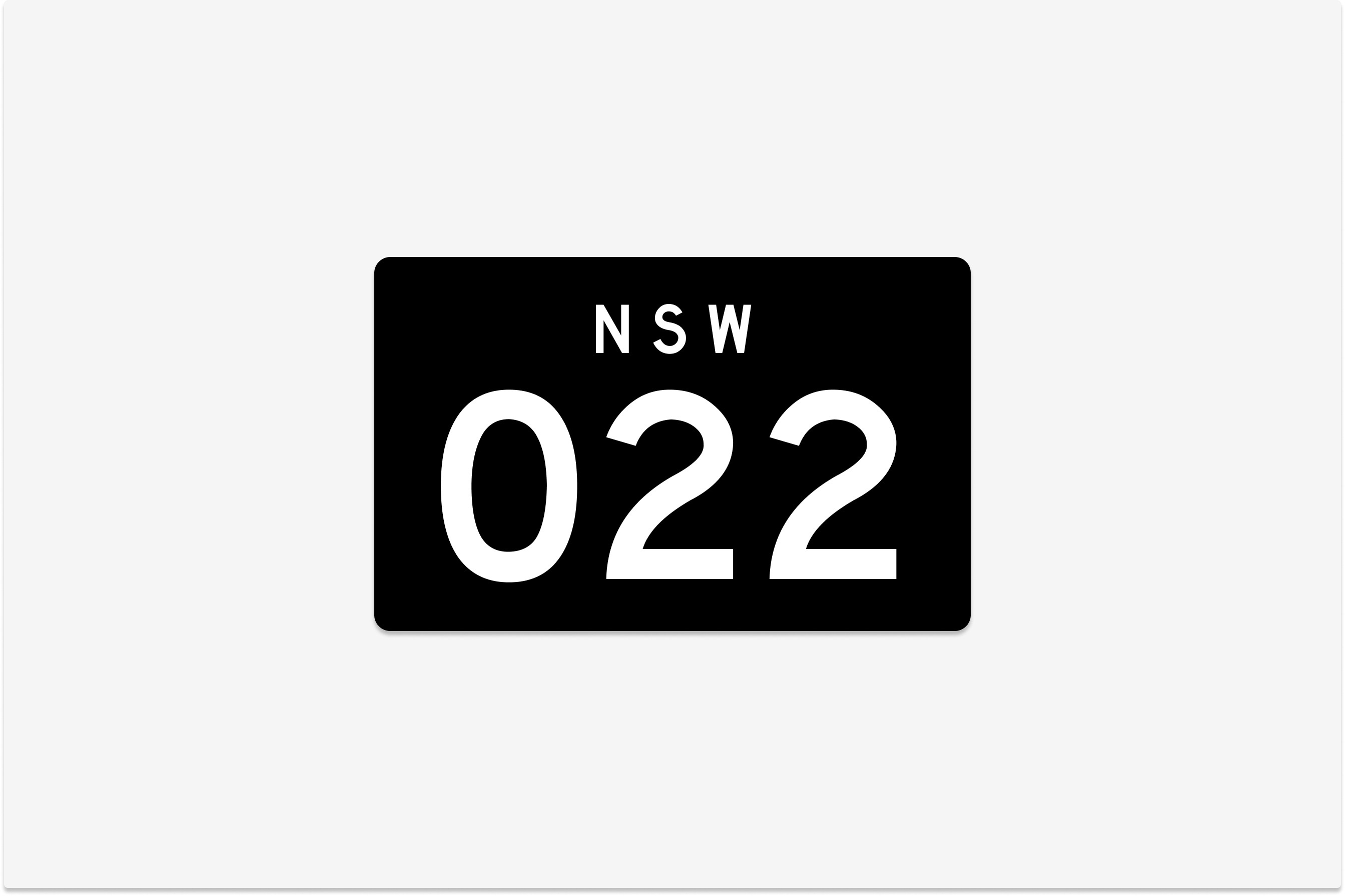 'O22' - New South Wales Custom Plate for sale by auction in NSW, Australia