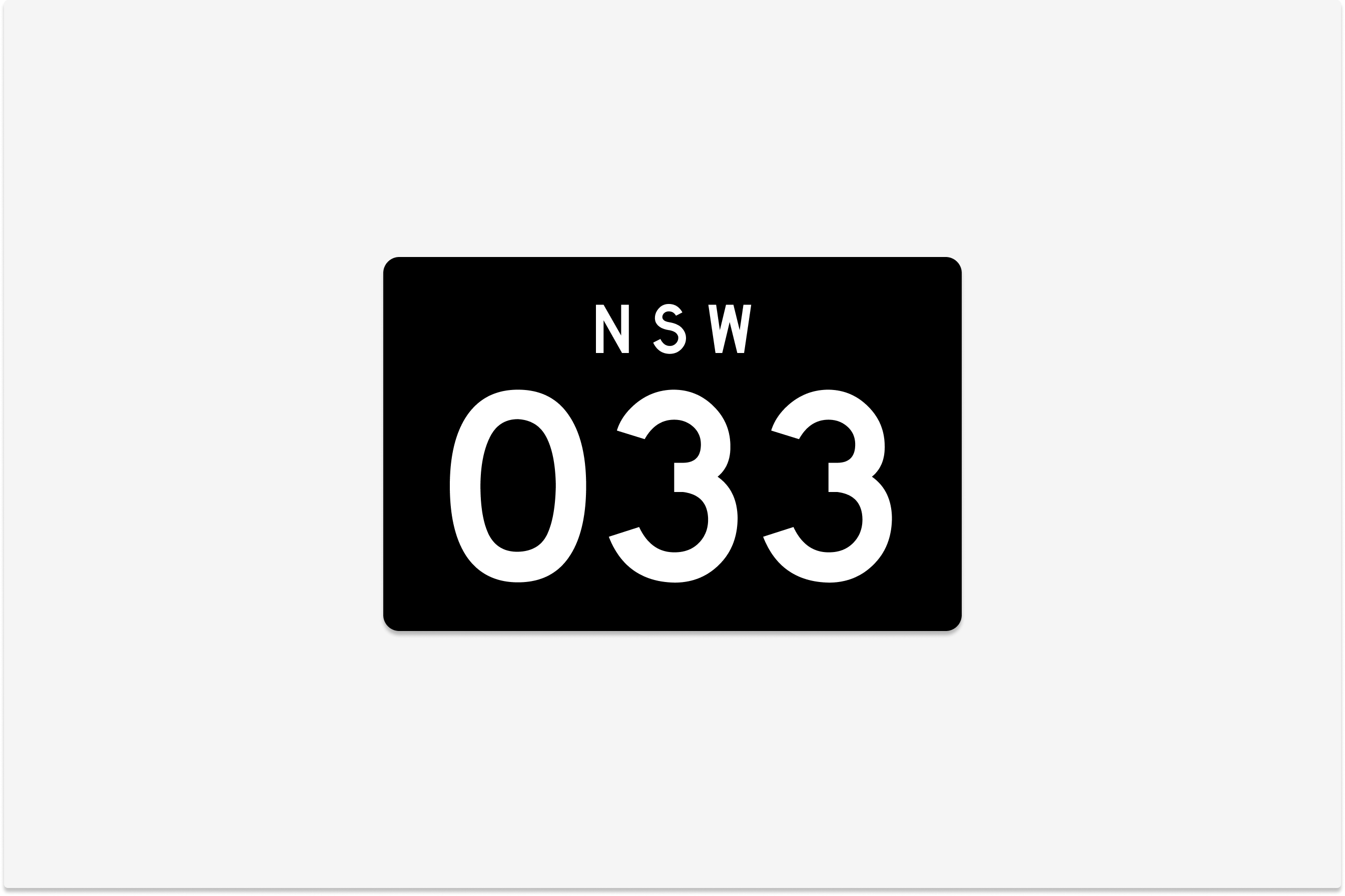 'O33' - New South Wales Custom Plate for sale by auction in NSW, Australia