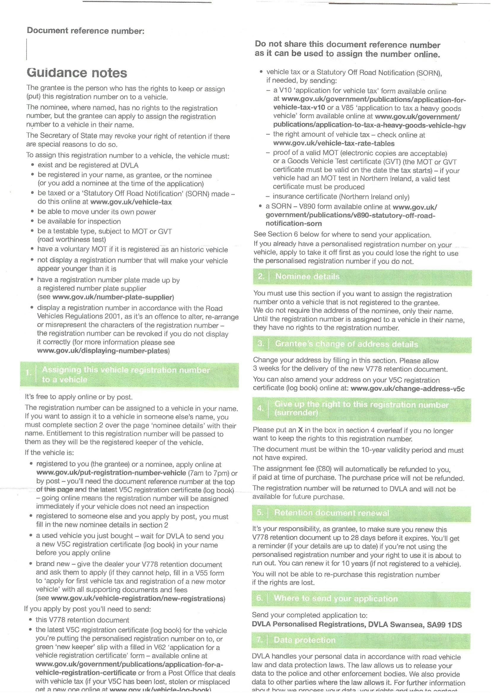 '11 XT' - Number Plate for sale by auction in , United Kingdom