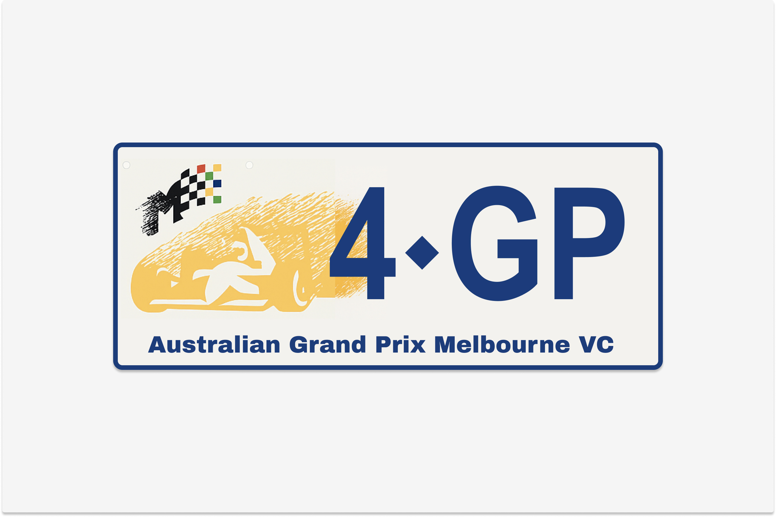 4-GP' - Australian Grand Prix Victorian Number Plate for sale by ...