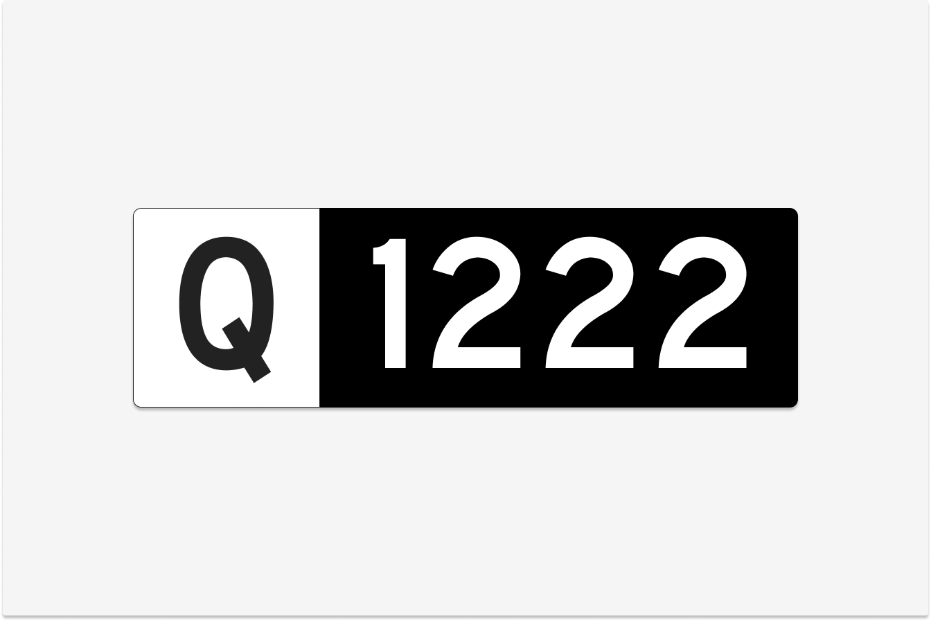 'Q1222' - Queensland Heritage Number Plate for sale by auction in NSW ...