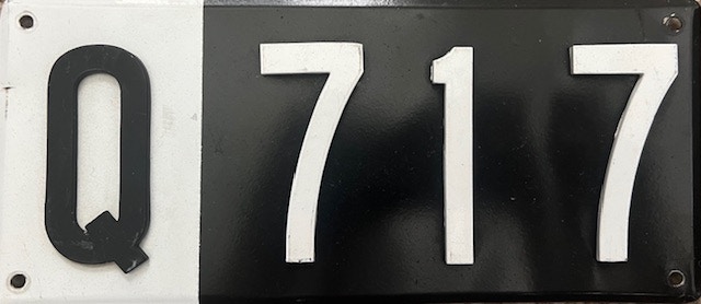 'Q717' - Queensland Heritage Number Plate for sale by auction in NSW ...