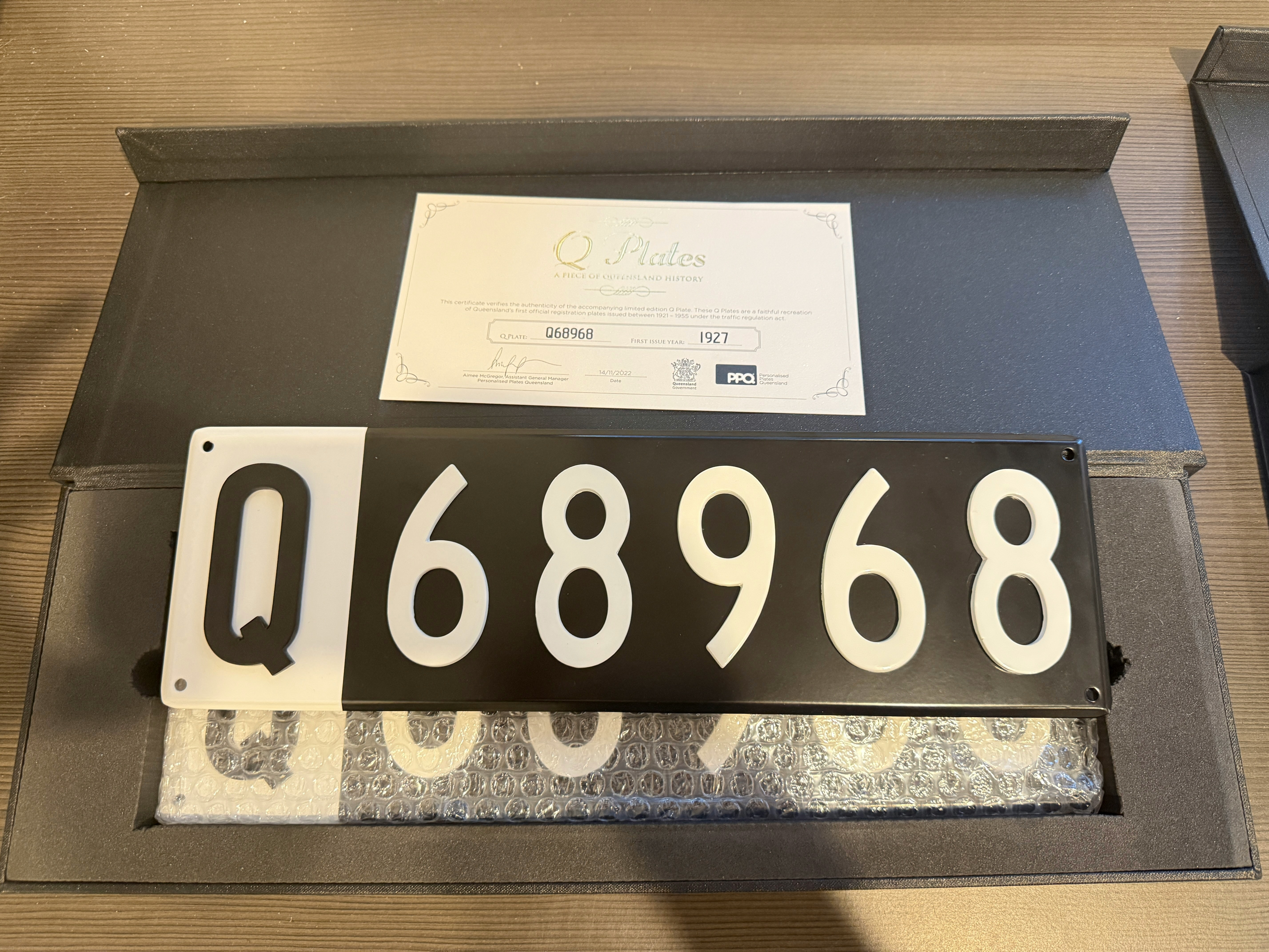 'Q68968' - Queensland Heritage Number Plate for sale by auction in QLD ...