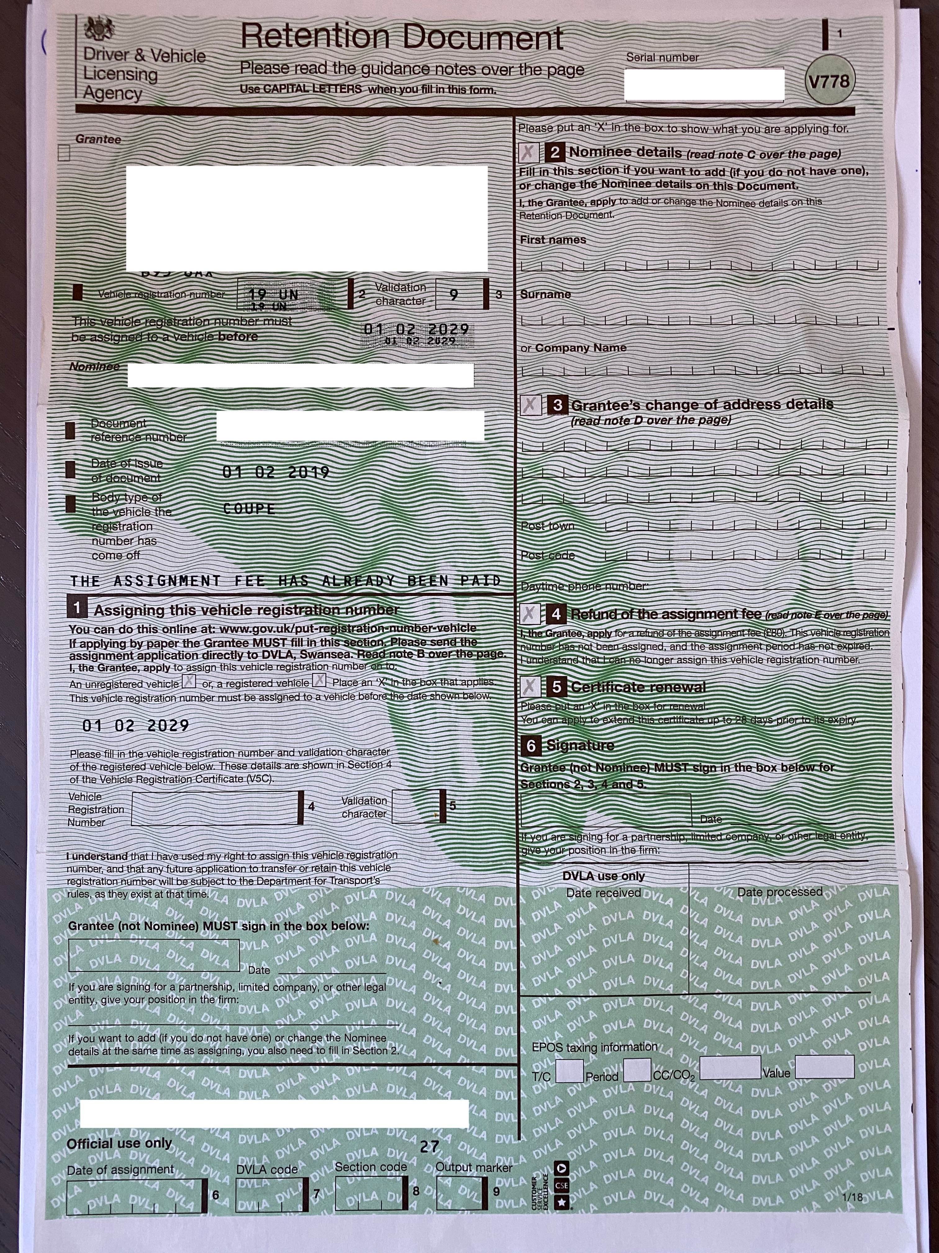 '19 UN' - NUMBER PLATE for sale by auction in , United Kingdom