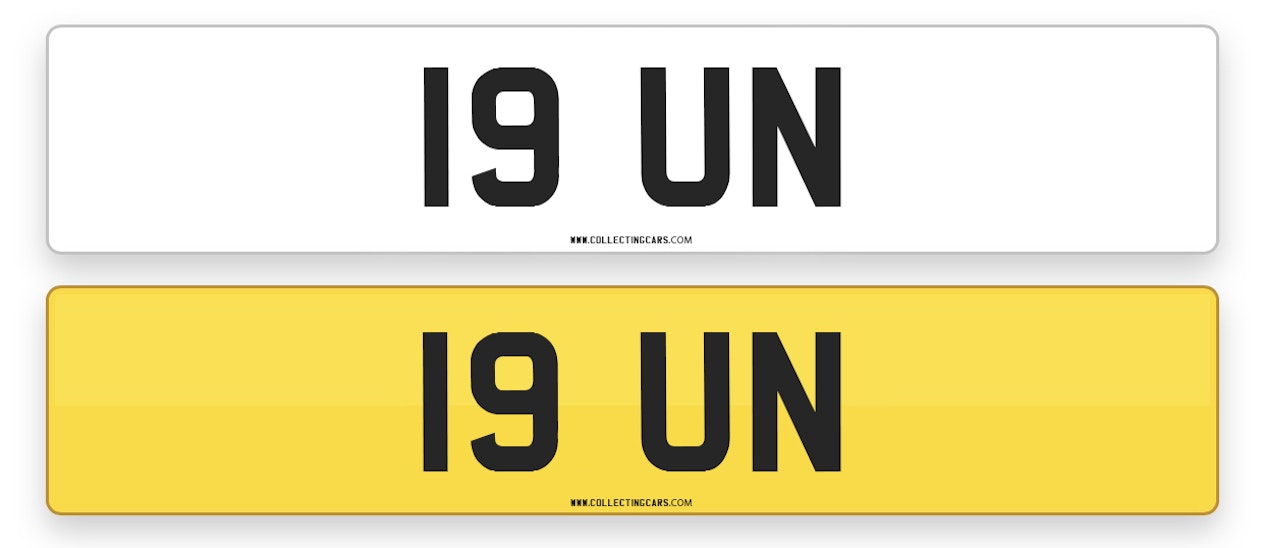 '19 UN' - NUMBER PLATE for sale by auction in , United Kingdom