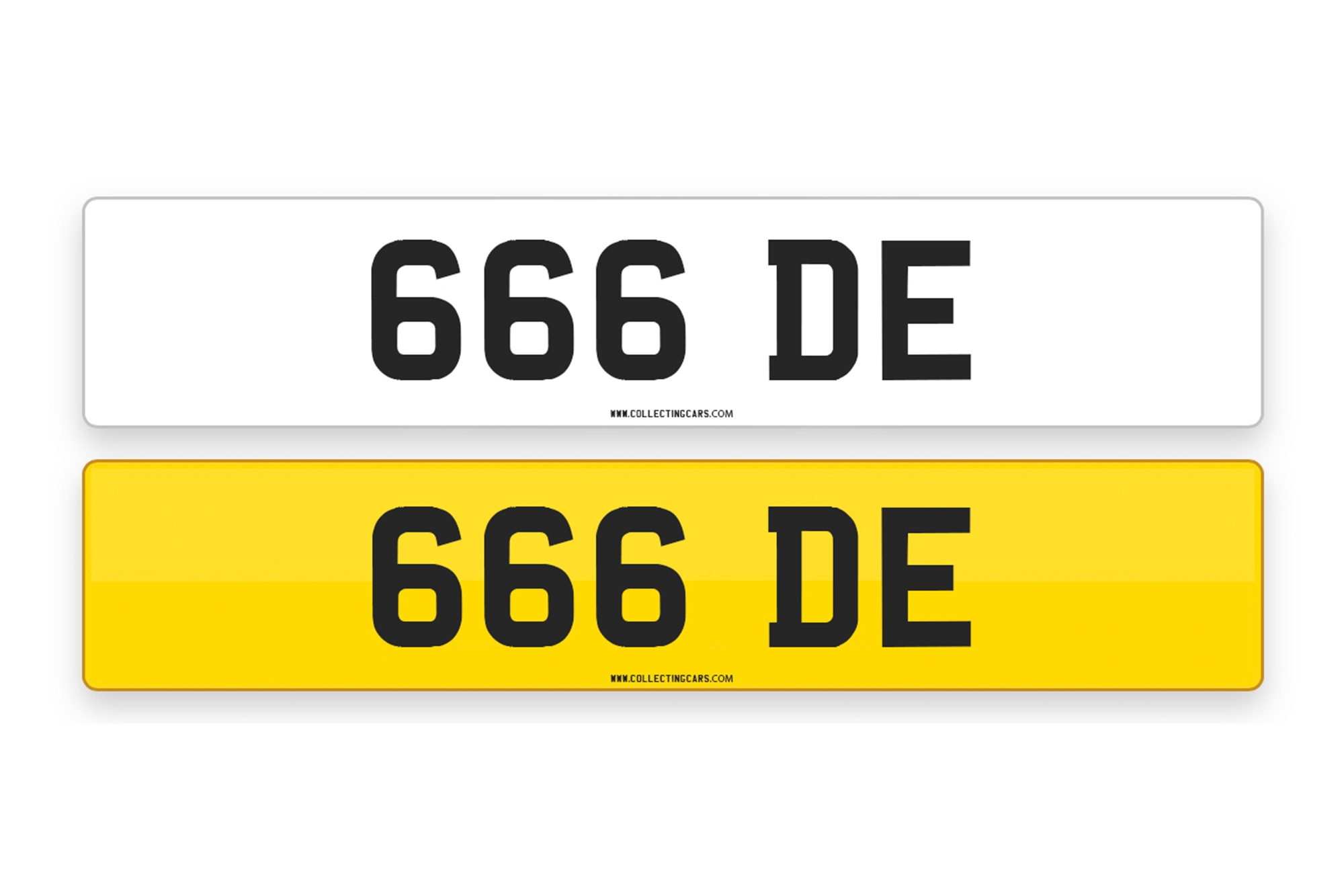 '666 DE' - NUMBER PLATE for sale by auction in Swansea, United Kingdom