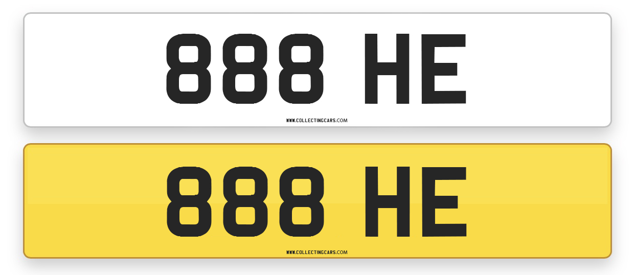 '888 HE' - NUMBER PLATE for sale by auction in , United Kingdom
