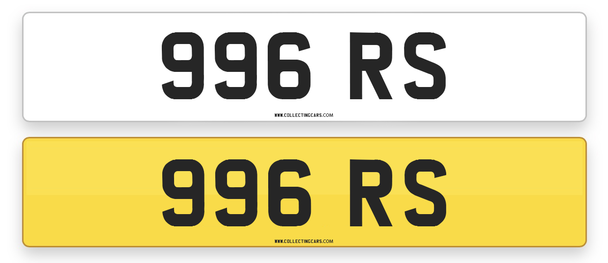 '996 RS' - NUMBER PLATE for sale by auction in , United Kingdom