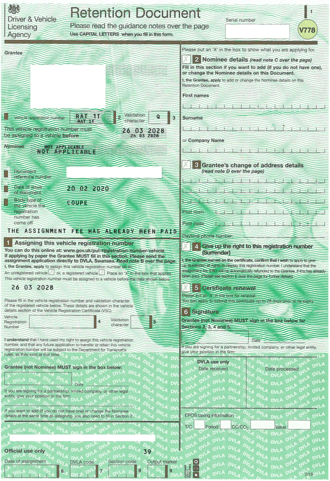 'RAT 1T' - NUMBER PLATE - EX-KEITH FLINT for sale in , United Kingdom